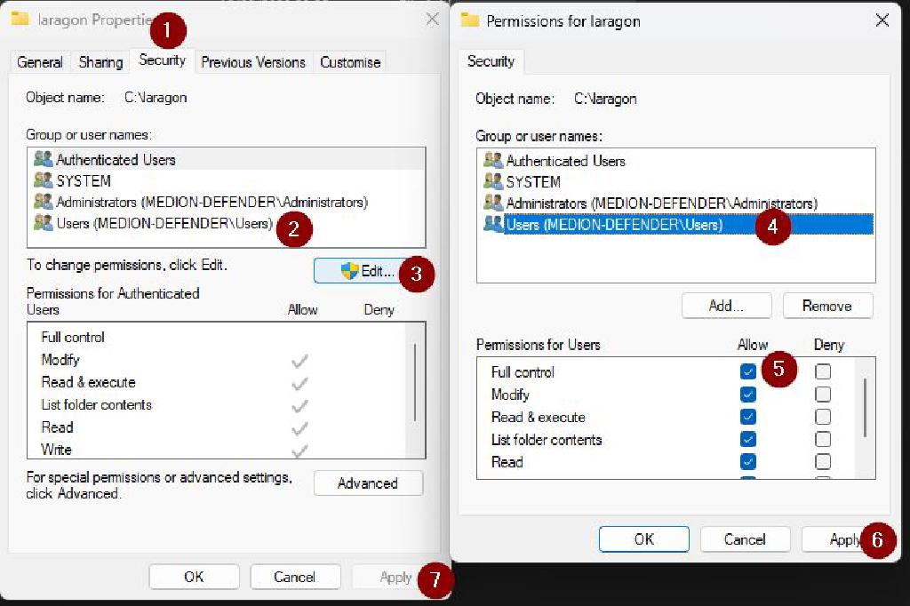 How to set up Laragon on a new Windows computer (part 2) - permissions ...