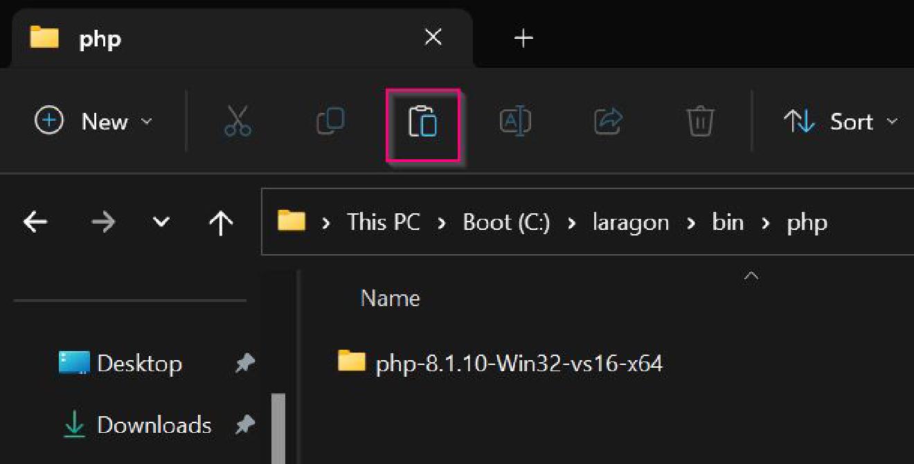 How to update the PHP version in Laragon · Pen-y-Fan