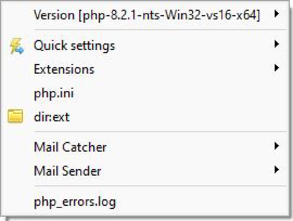 How to update the PHP version in Laragon · Pen-y-Fan