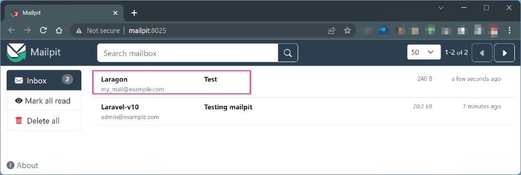 How to install mailpit on Windows and integrate with Laragon · Pen-y-Fan
