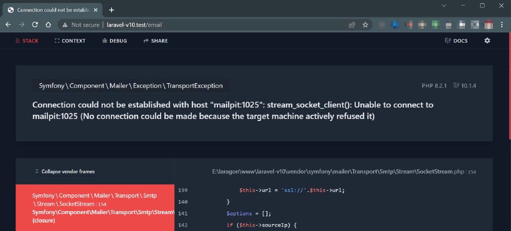 How to install mailpit on Windows and integrate with Laragon · Pen-y-Fan